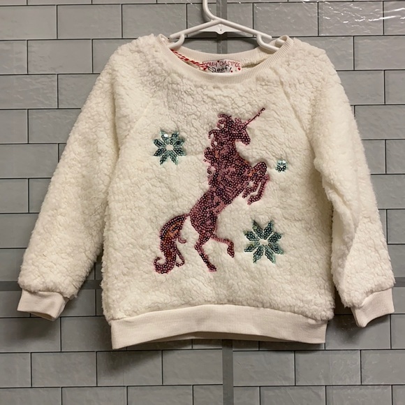 Poof! | Shirts & Tops | Poof Girl Sweater Top Sequin Unicorn Long ...
